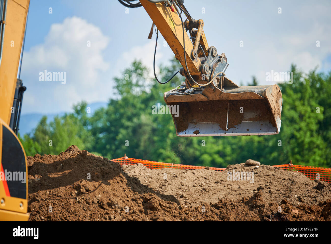 Backhoe Digging Footings