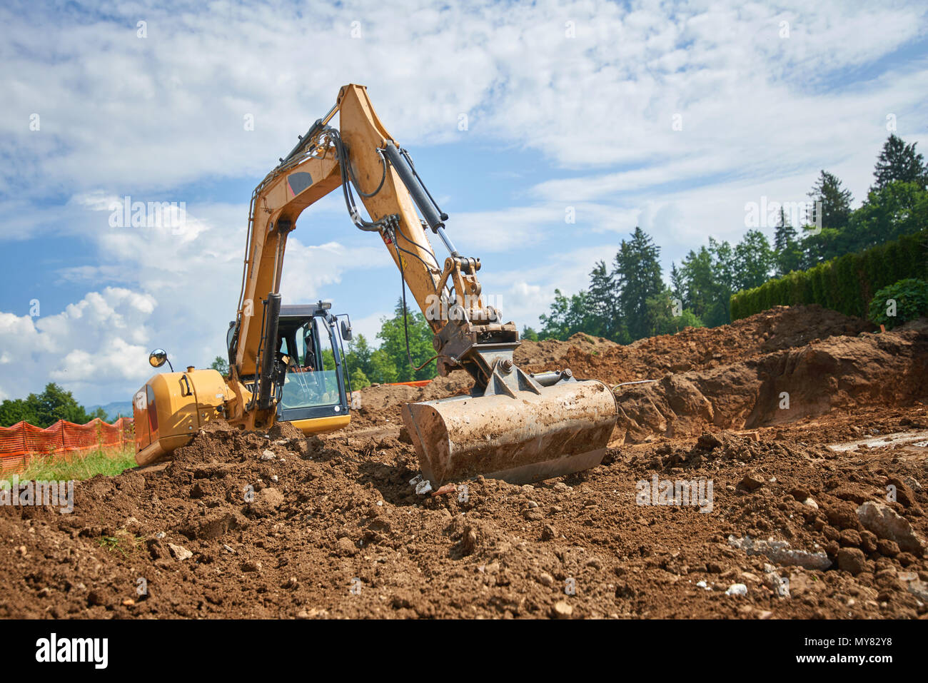 Backhoe Digging Footings