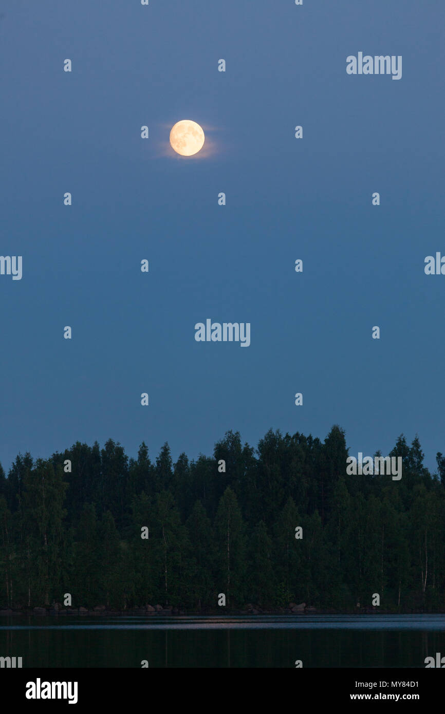 Full moon at night sky Stock Photo - Alamy