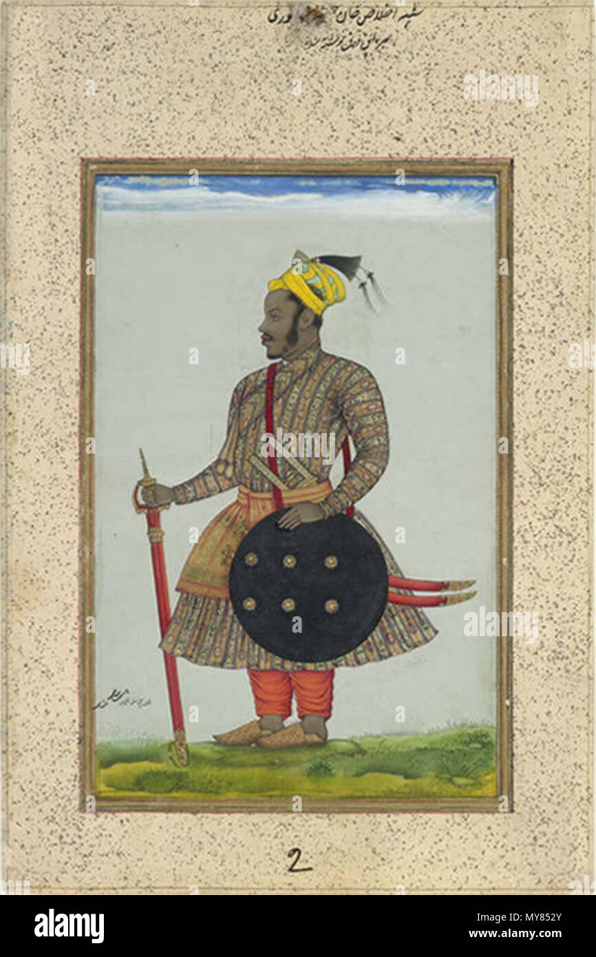 . English: Ikhlas Khan, an Abyssinian officer in the service of the ...