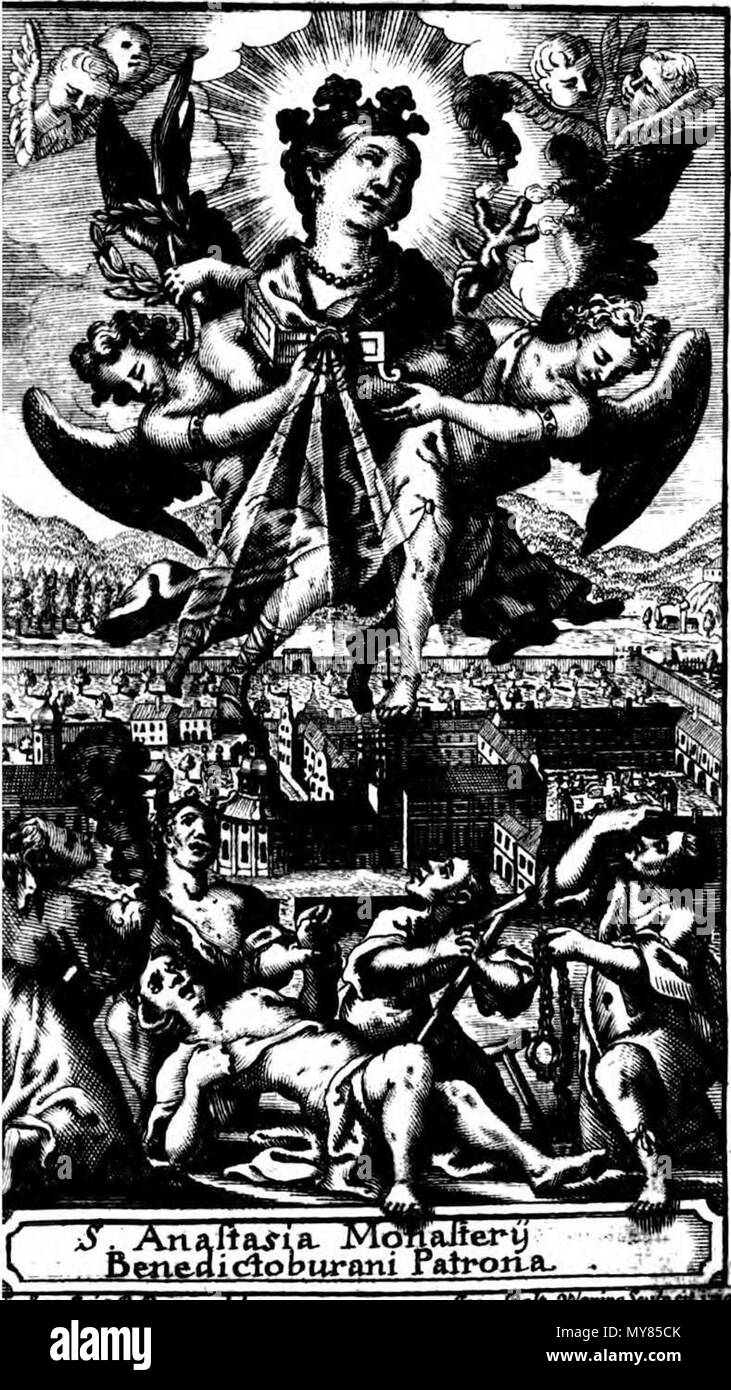 . Deutsch: Illustration in P. Karl Meichelbecks Anastasia-Buch: Die hl ...