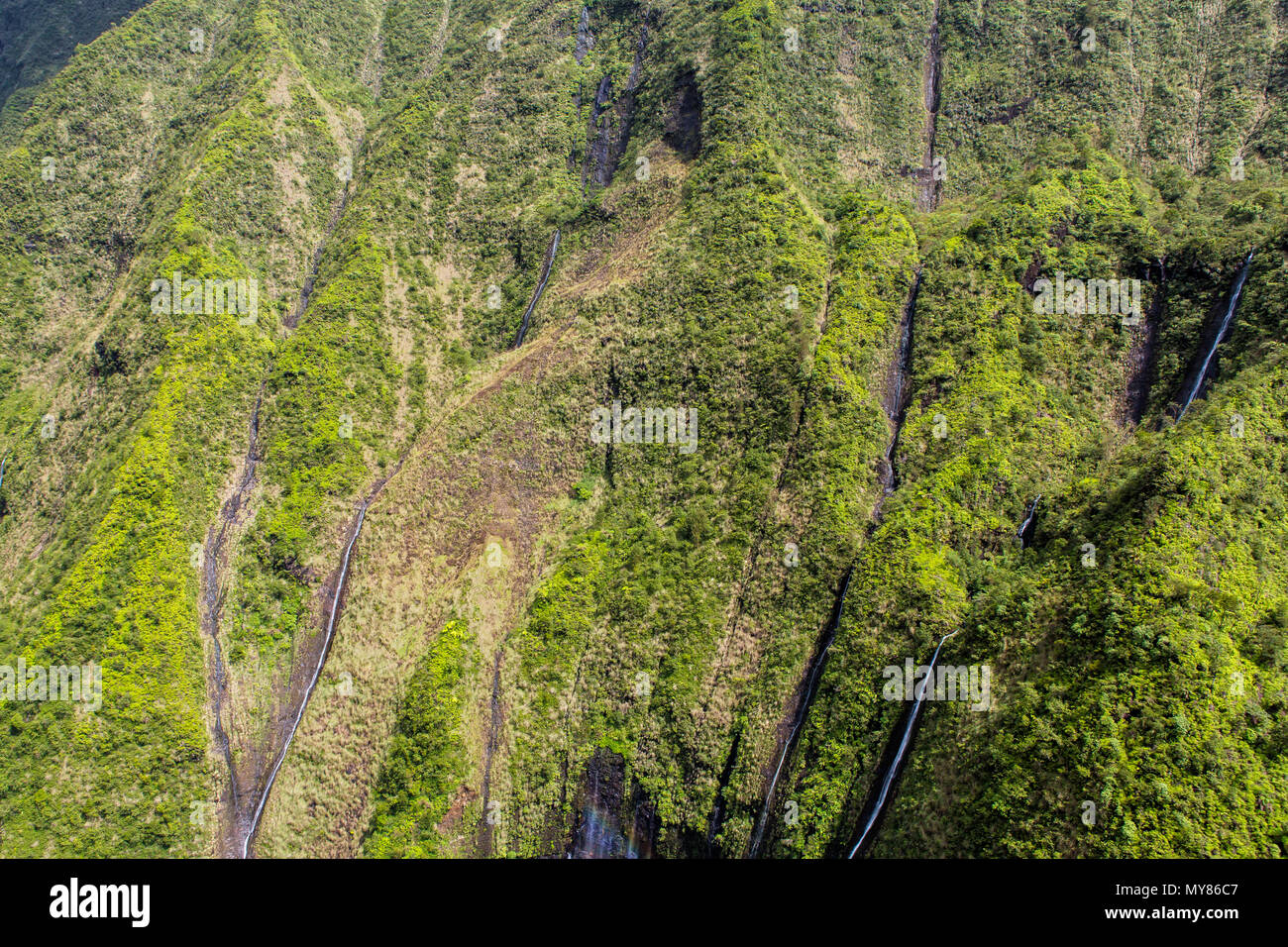 Aerial View over Kauai, Hawaii Stock Photo - Alamy