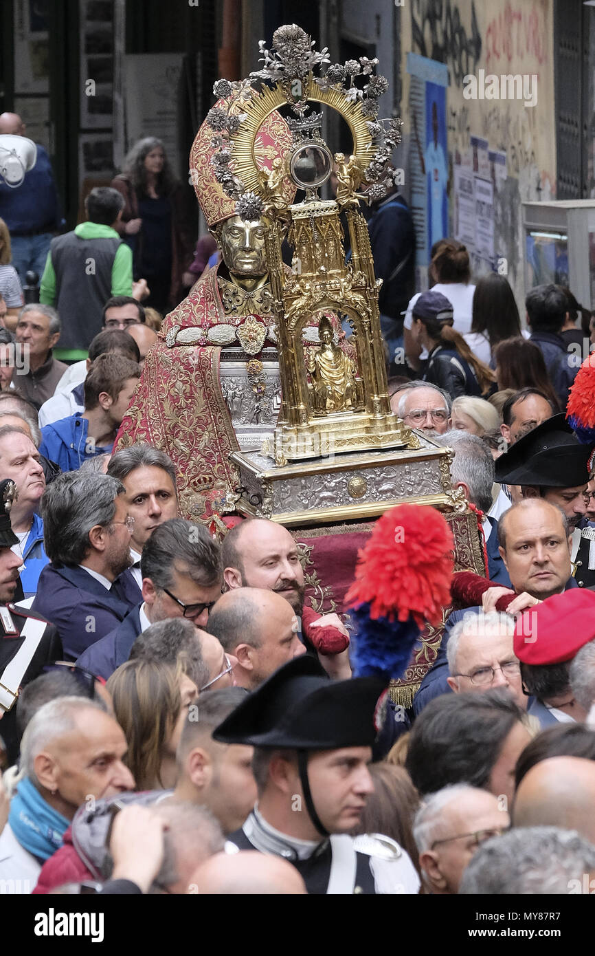 Miracle of the Blood procession in Naples, Italy. The confirmation of ...
