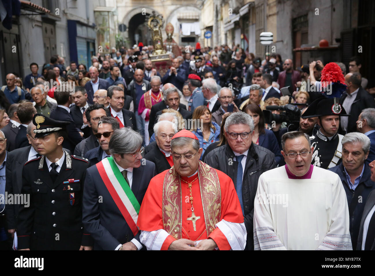Miracle of the Blood procession in Naples, Italy. The confirmation of ...