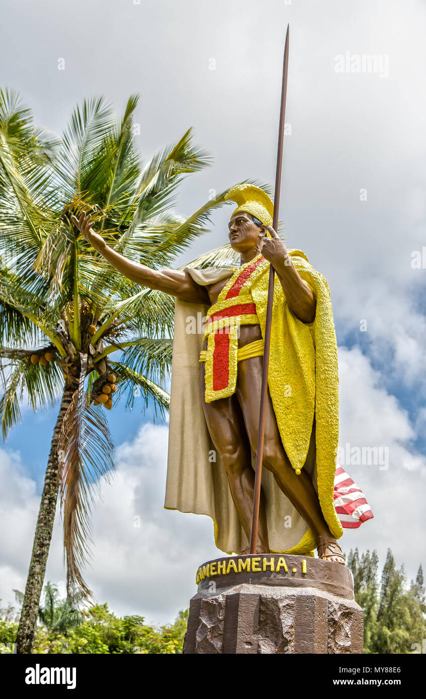 King Kamehameha Statue on Big Island, Hawaii Stock Photo - Alamy