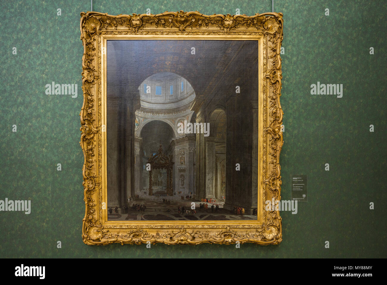 . Interior of St Peter's in Rome . This is a file created at the museum ...