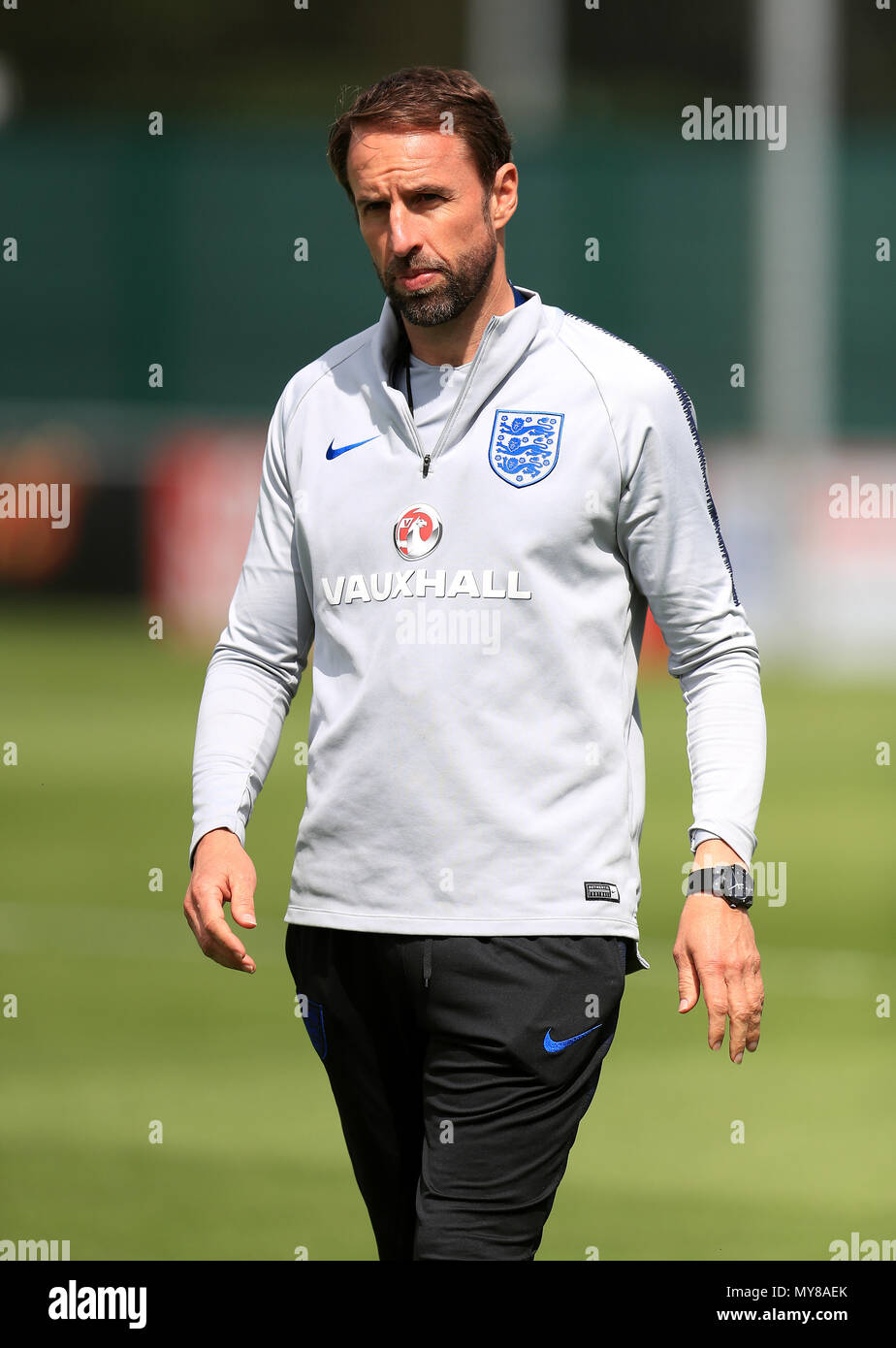England manager Gareth Southgate during the training session at St ...