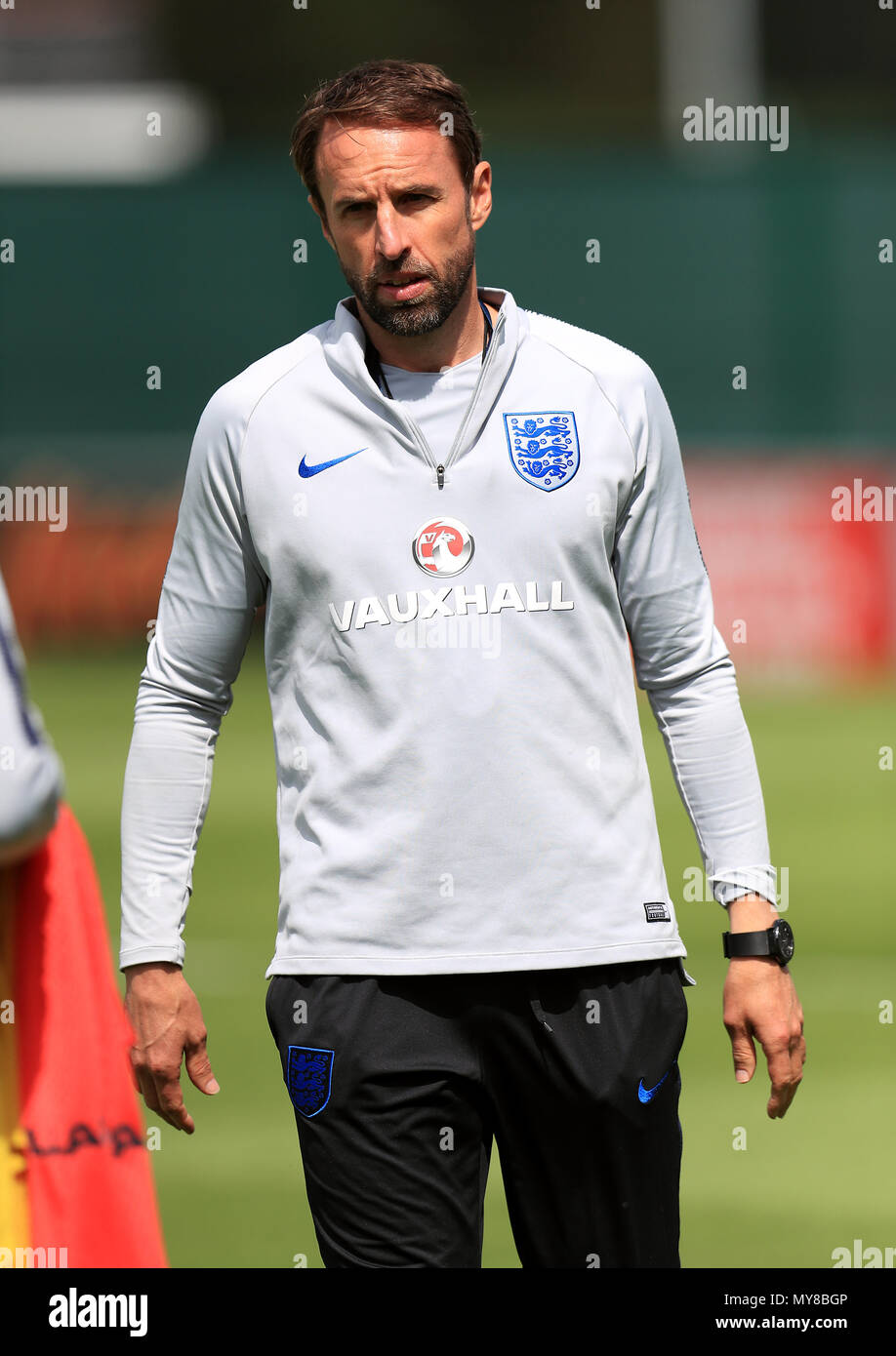 England manager Gareth Southgate during the training session at St ...
