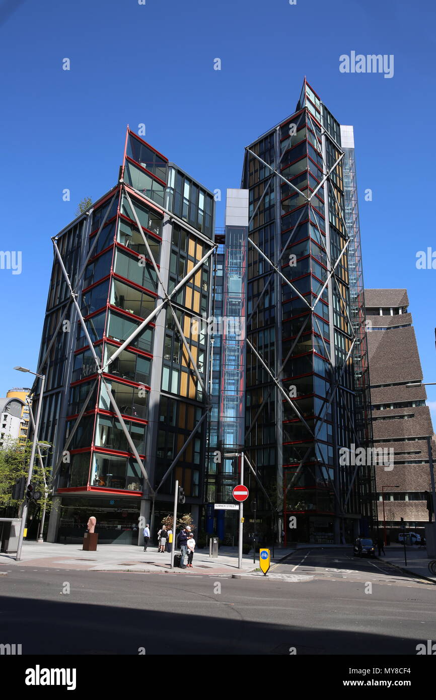 London - May 4, 2018. Neo Bankside development designed by Rogers Stirk ...