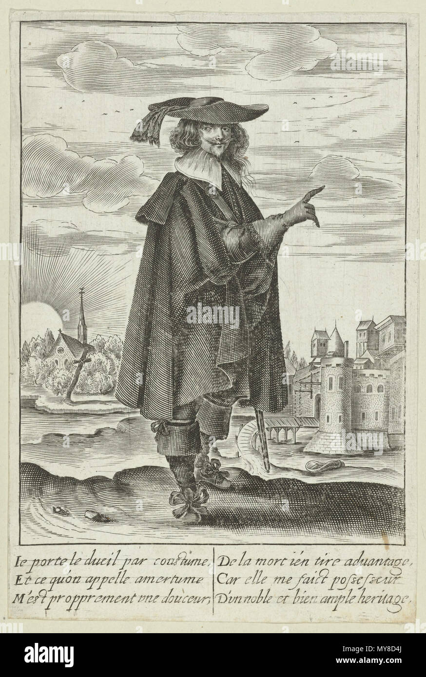 . English: French gentleman in mourning clothes, 17th century . 30 July ...
