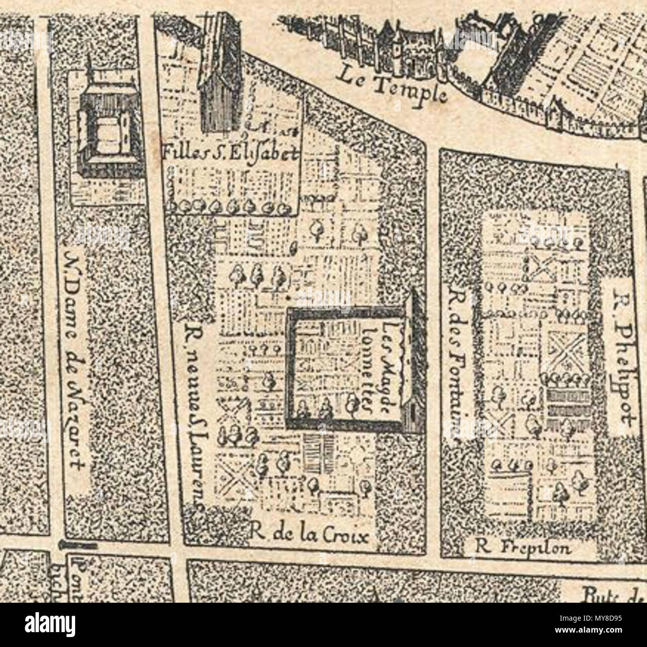 1652 gomboust map of paris hi-res stock photography and images - Alamy