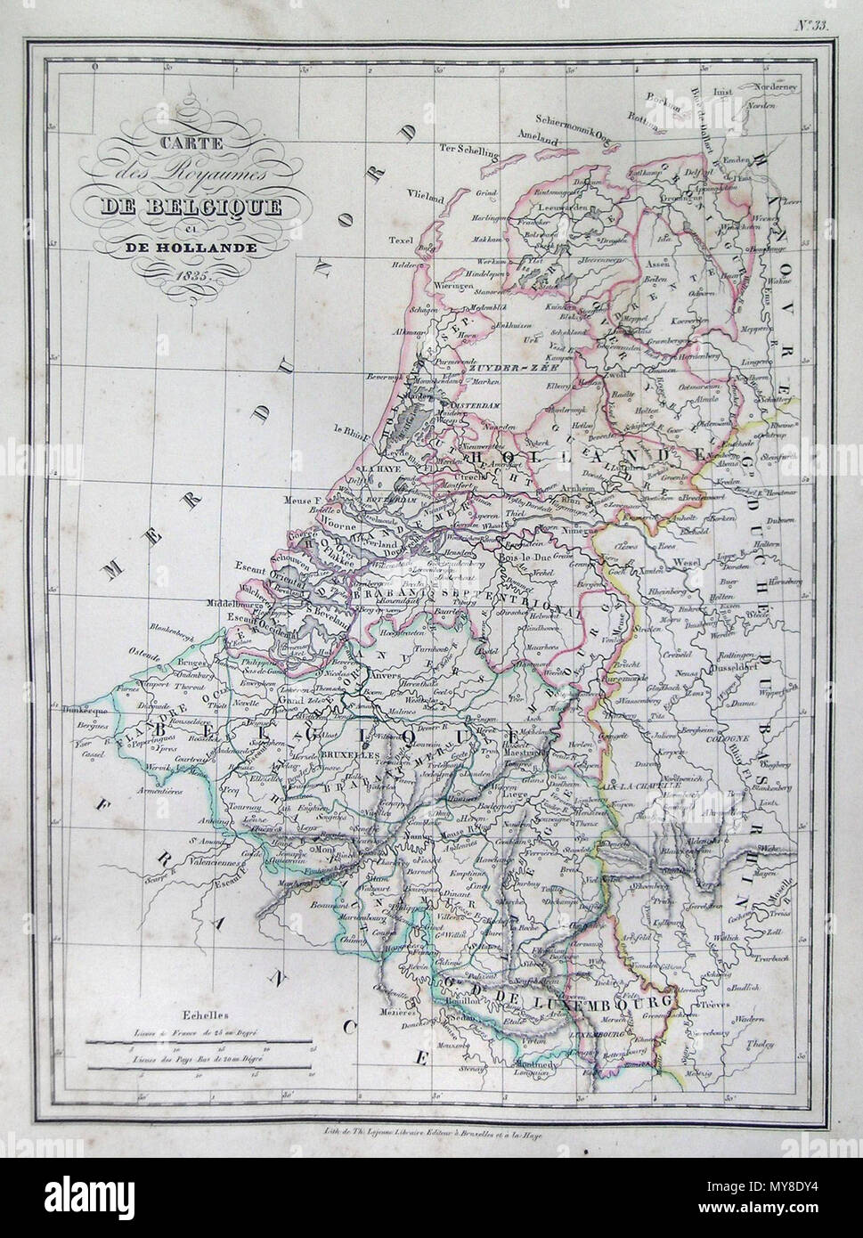 . Carte des Royaumes de Belgique et de Hollande 1835. English: This is ...