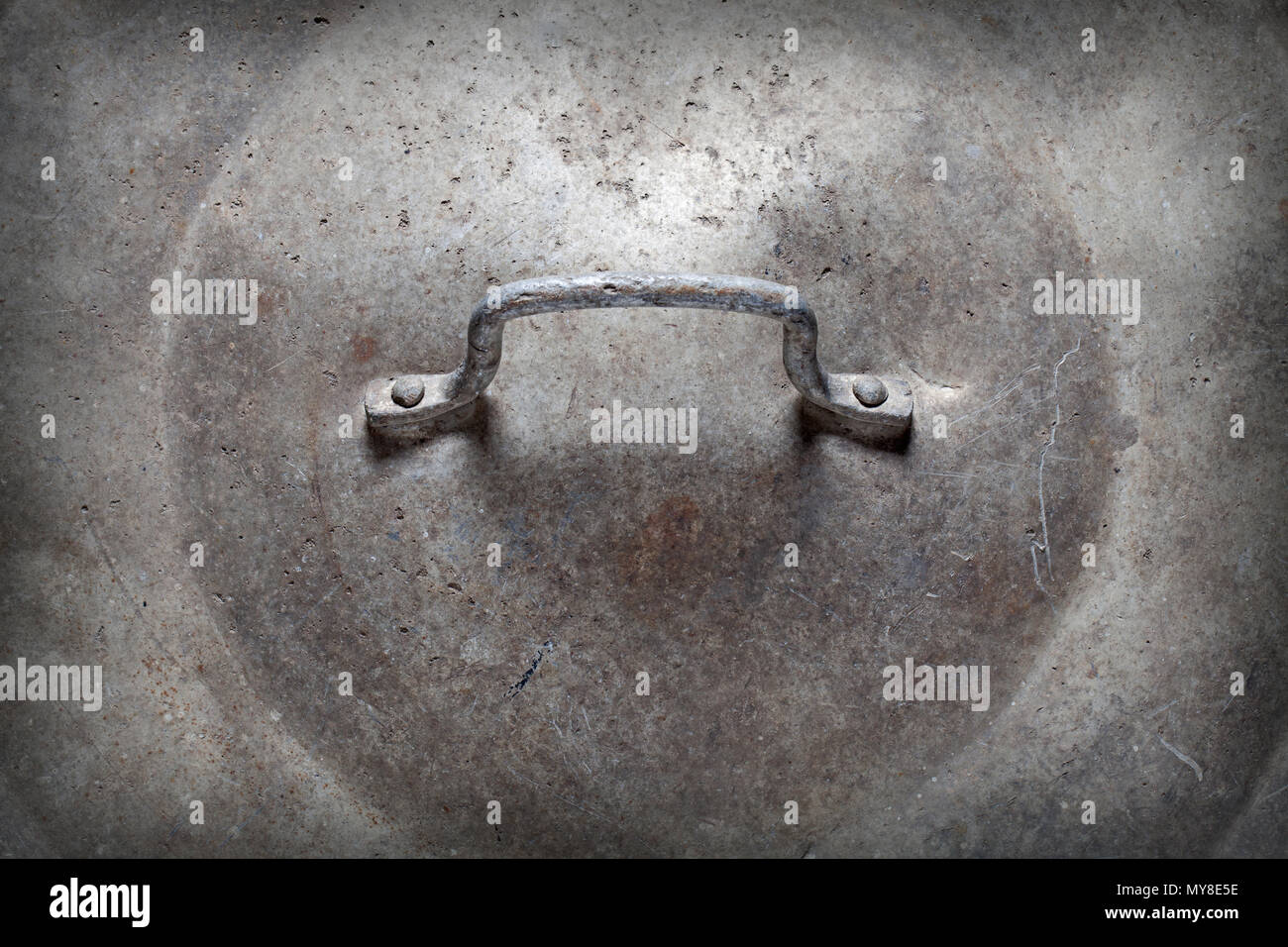 The old duralumin cover as the background Stock Photo - Alamy