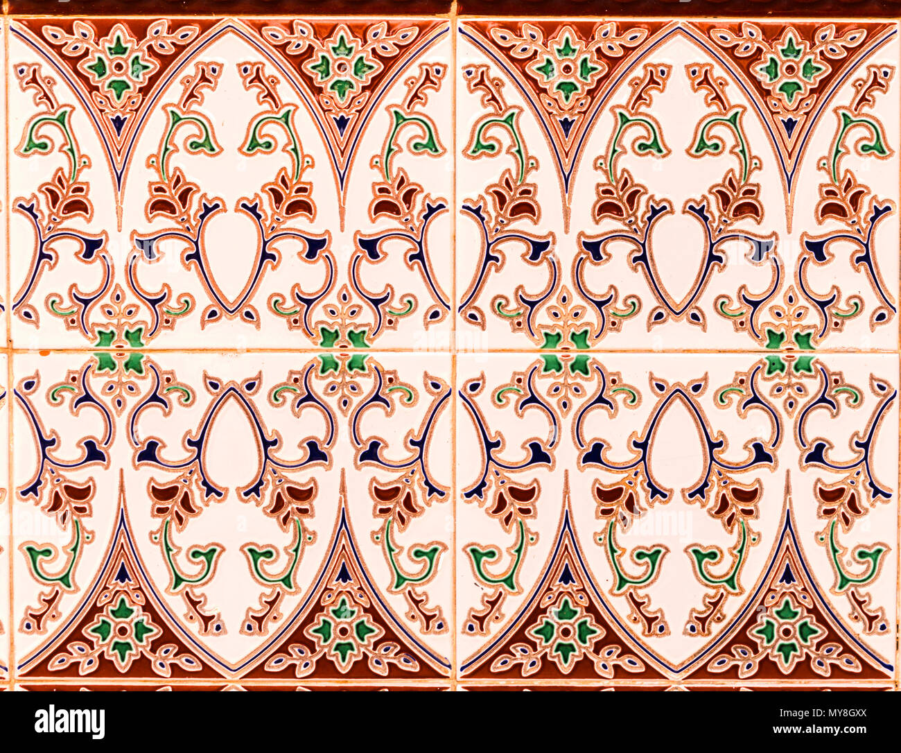 Traditional ornamental Spanish decorative tiles, original ceramic tiles ...