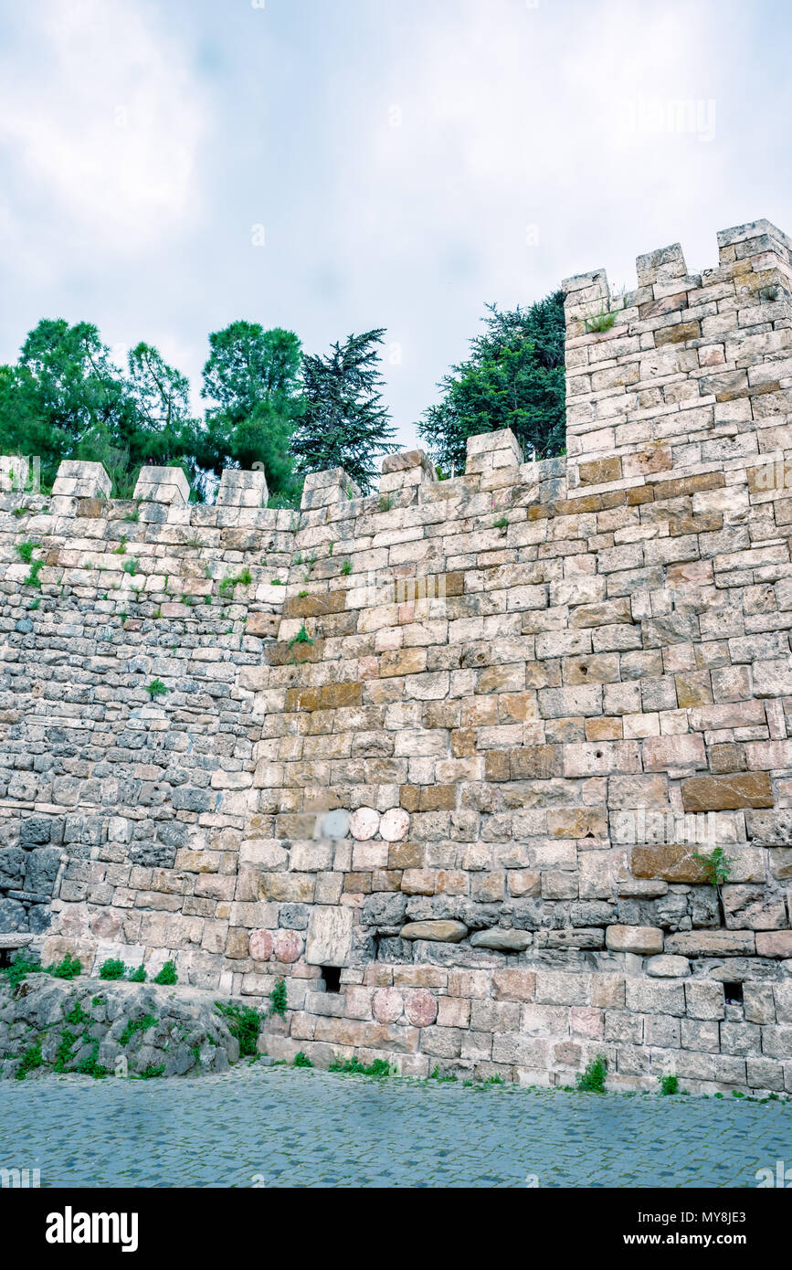 Wall of Saltanat(sultanate)Gate of Bursa Castle in Bursa Turkey,Turkey ...
