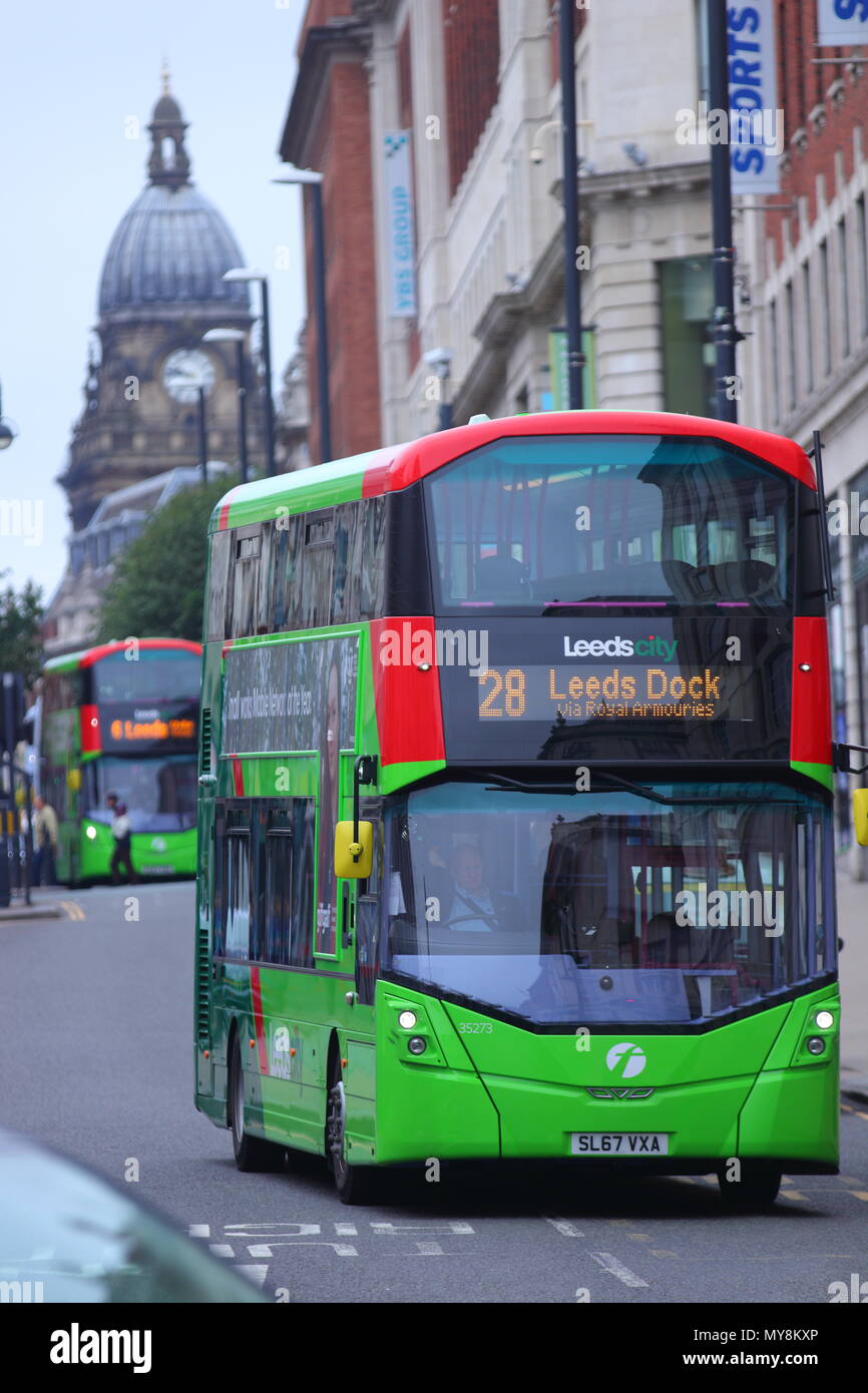 First leeds bus double decker hi-res stock photography and images - Alamy