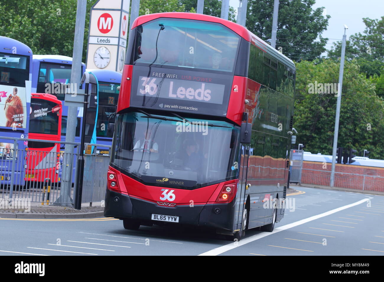 The 36 bus run by The Harrogate Bus Company which runs between Leeds ...