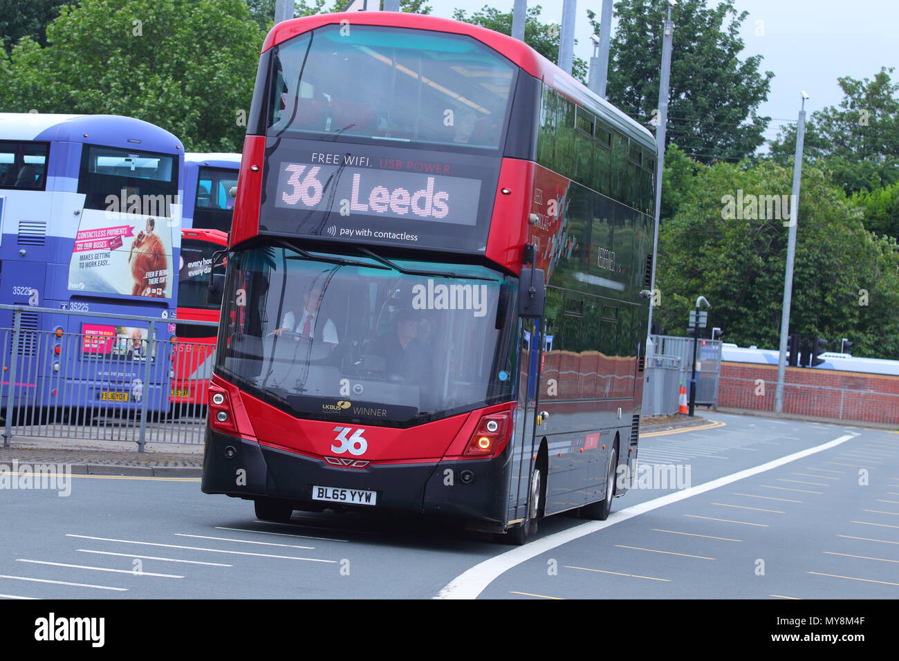 The 36 bus run by The Harrogate Bus Company which runs between Leeds ...