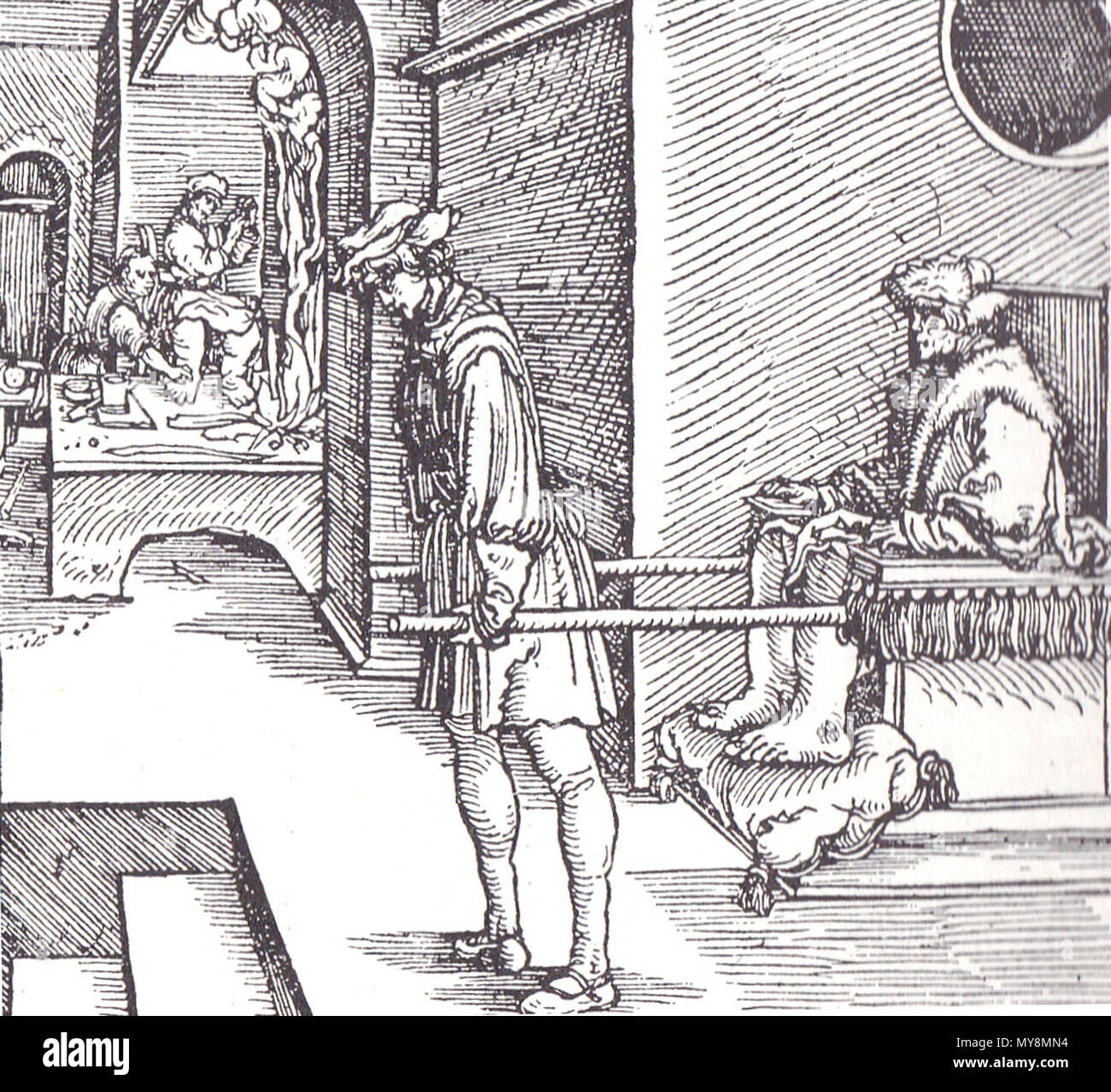 . English: Hans Wedidtz: 'The decrepitude of the body': edema. 16th ...