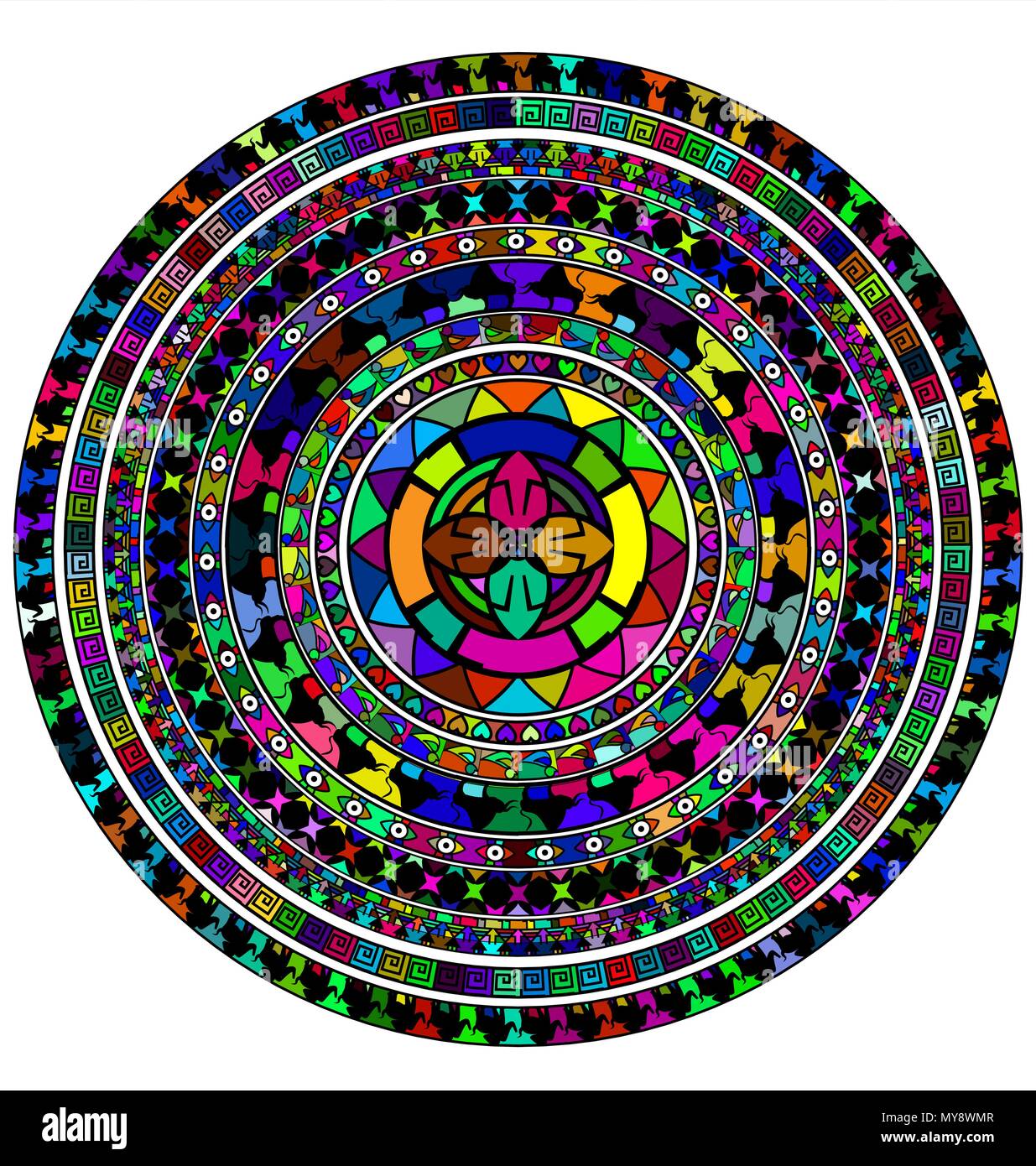 Shape crossing circles Stock Vector Images - Alamy