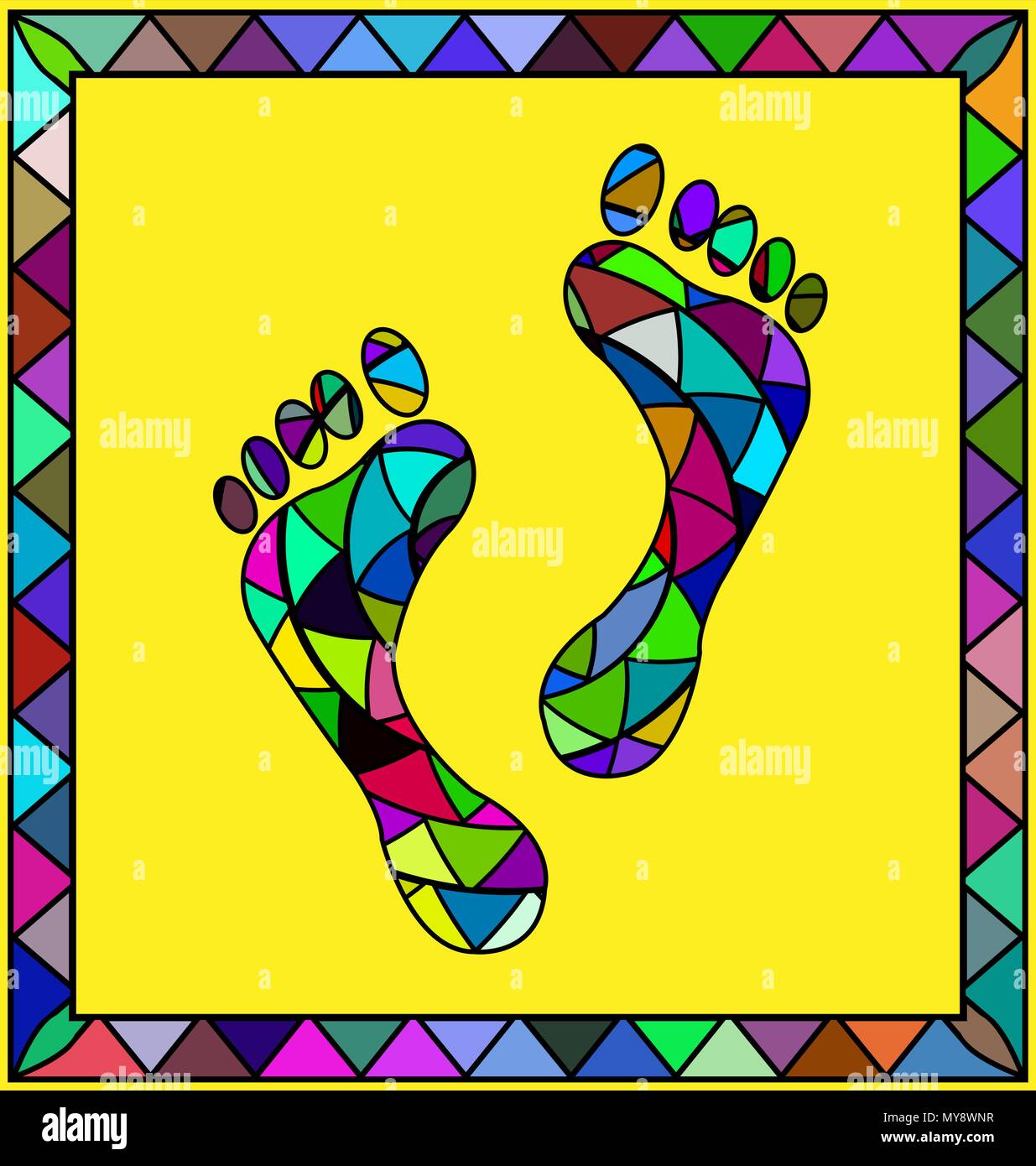 colored image of footprint Stock Vector Image & Art - Alamy
