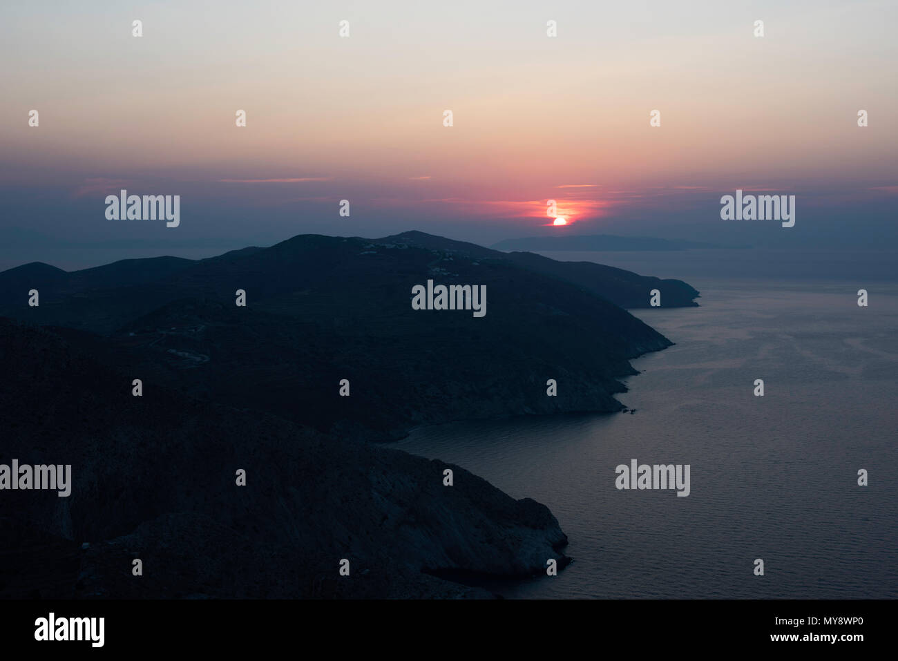 Church of panagia folegandros sunset hi-res stock photography and ...