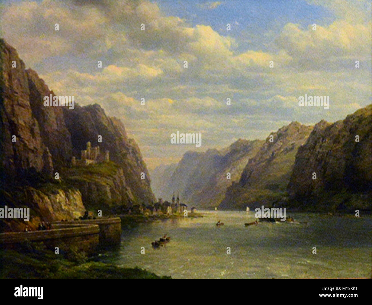 . Français : Souvenir du bords du Rhin, entre Coblence et Mayence ...