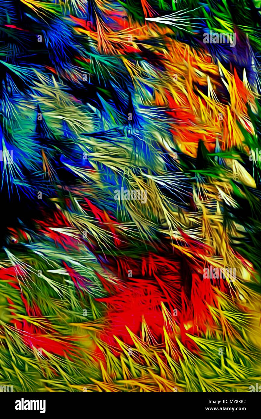 abstract psychedelic background from color paints of chaotic paint ...