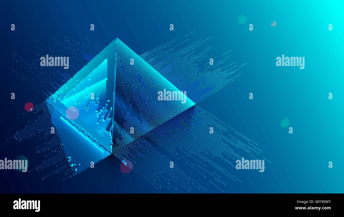 Blockchain concept visualization block Stock Vector Images - Alamy