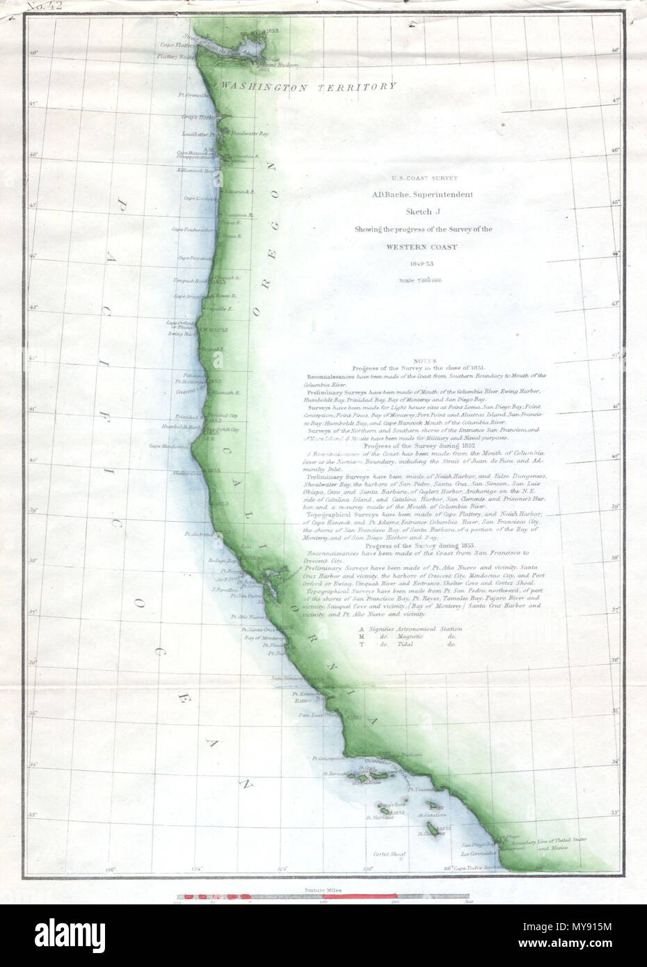 U s c s map or chart of washington and oregon hi-res stock photography ...