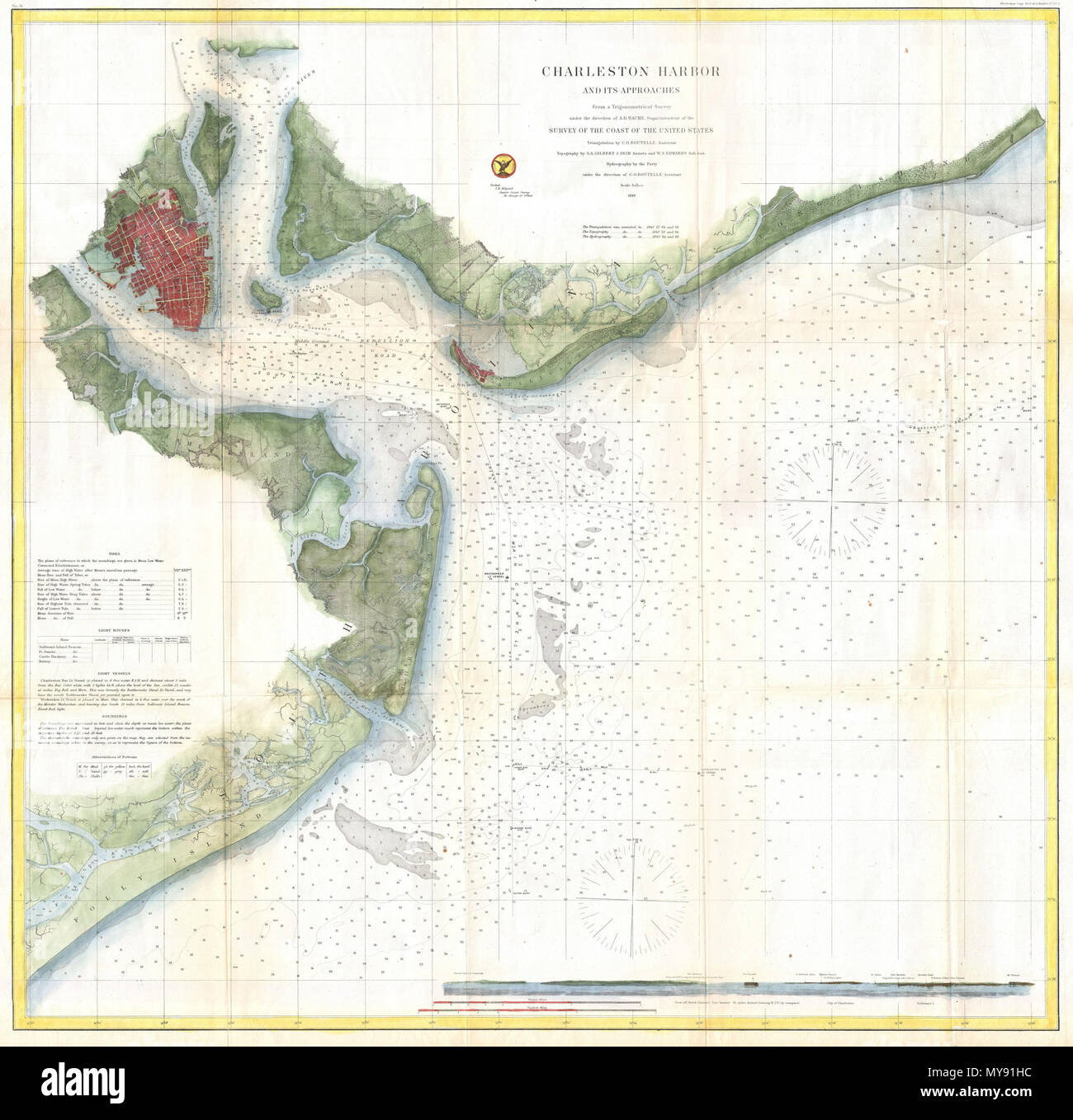 . Charleston Harbor and its Approaches. English: This is a highly ...