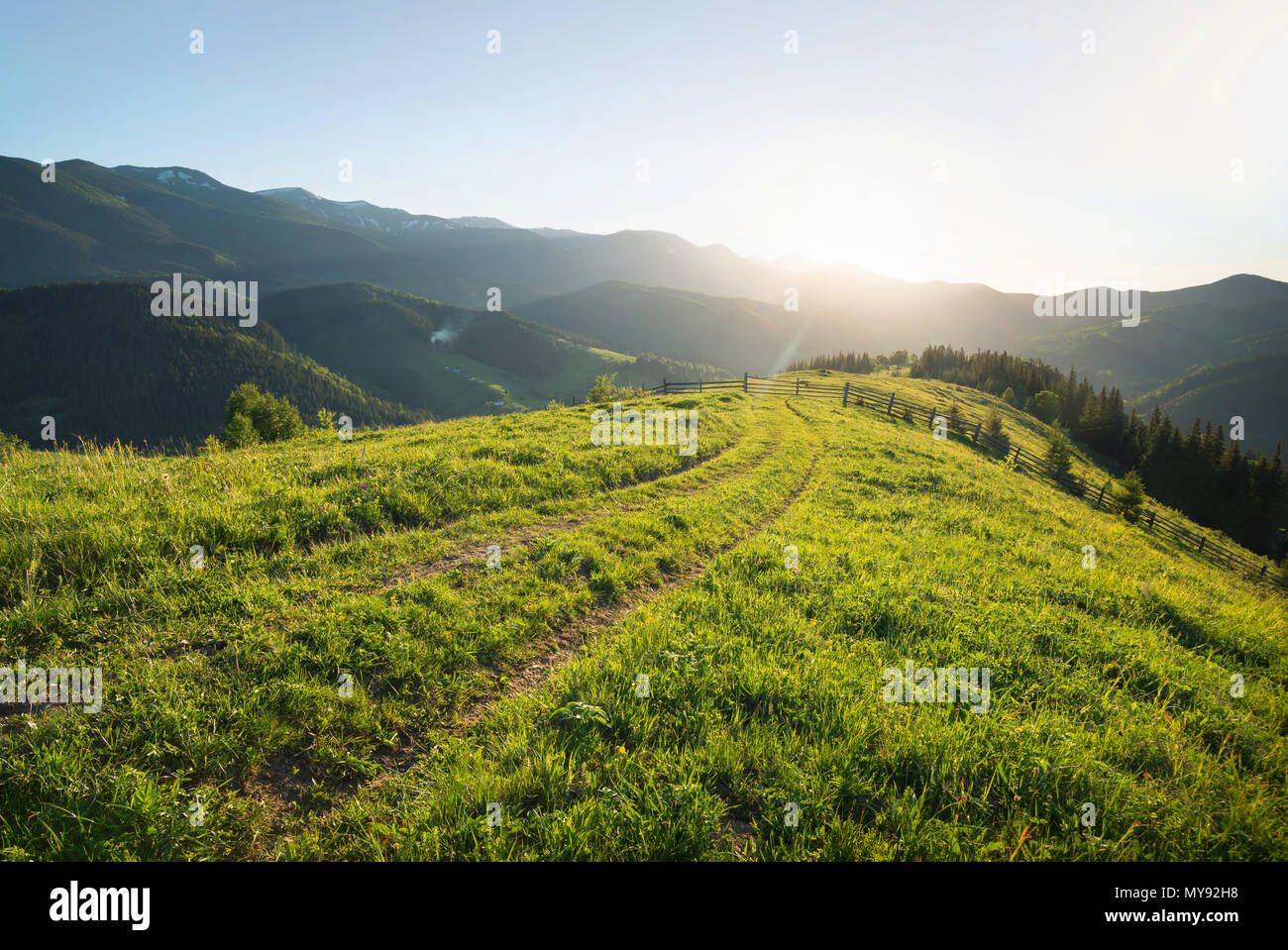 Mountain landscape in the day time. Beautiful natural landscape Stock ...