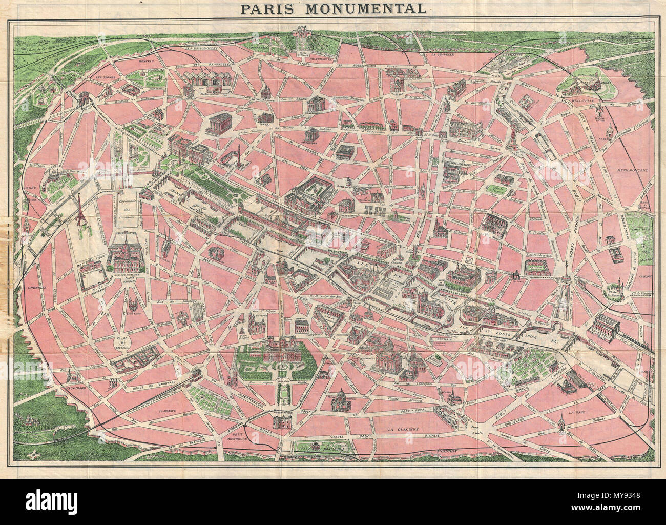 . Paris Monumental. English: This is an extremely attractive 1926 ...
