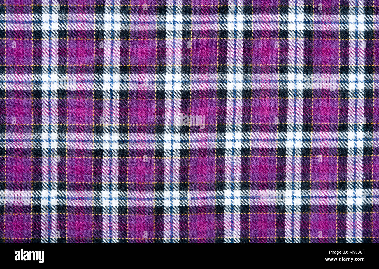 texture of purple scott pattern on fabric Stock Photo - Alamy