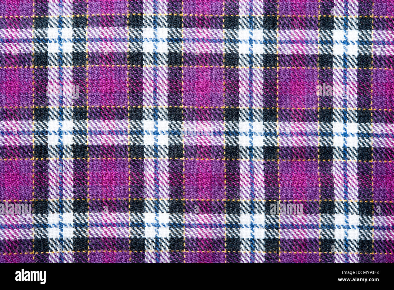 texture of purple scott pattern on fabric Stock Photo - Alamy
