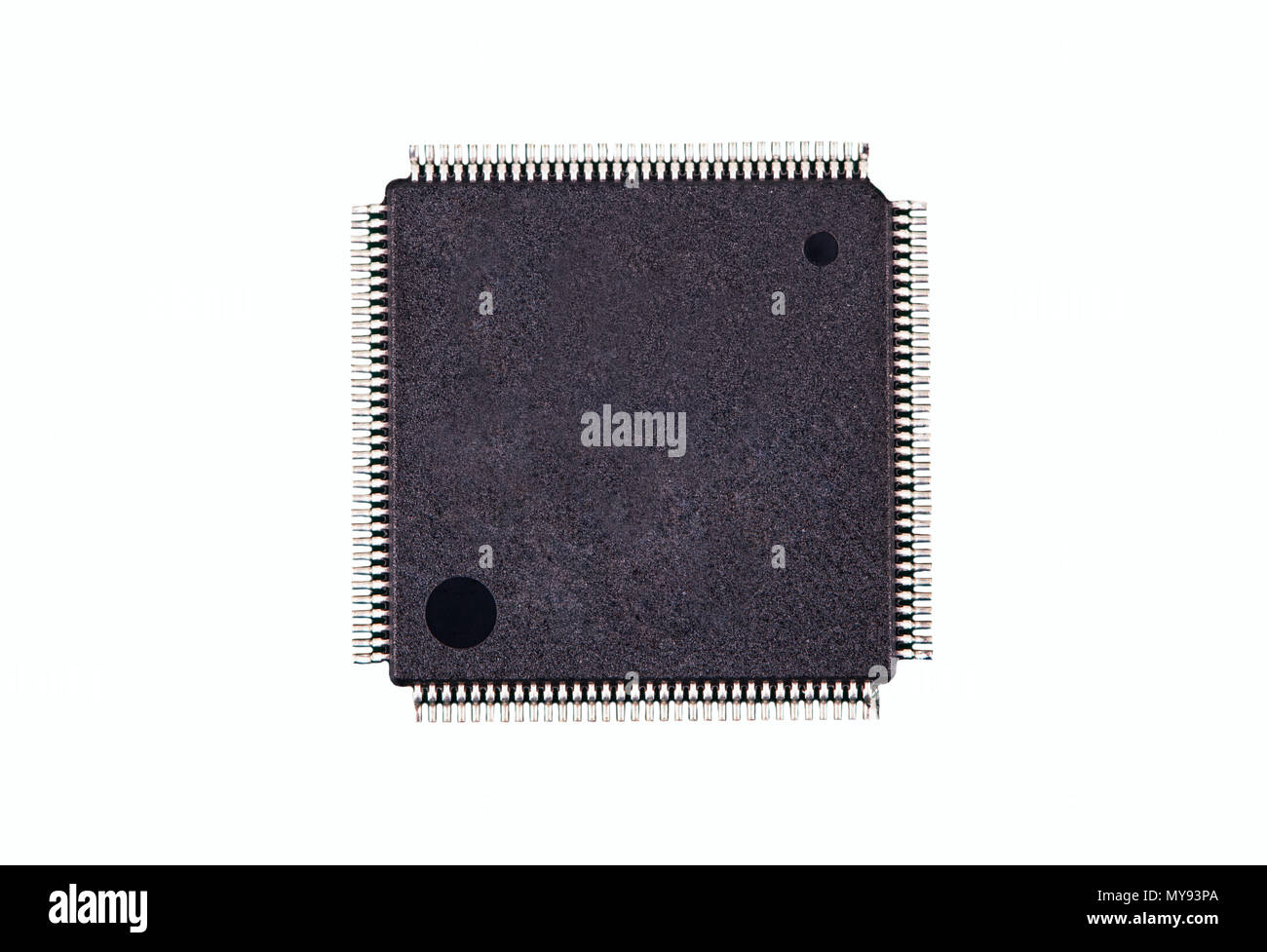 Black square chip isolated on a white background Stock Photo - Alamy