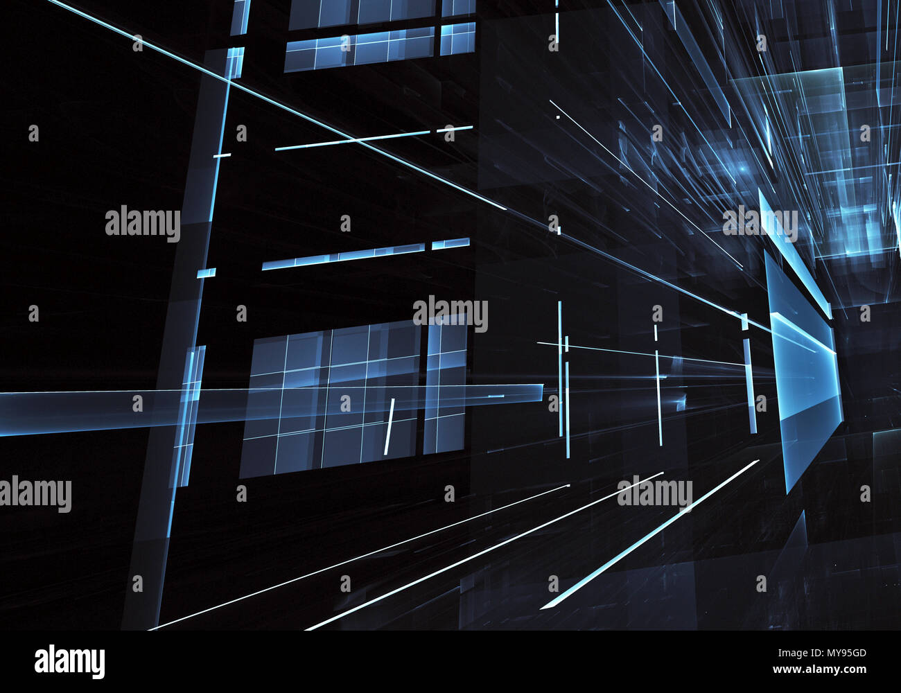 Abstract future technology background - computer-generated 3D image ...