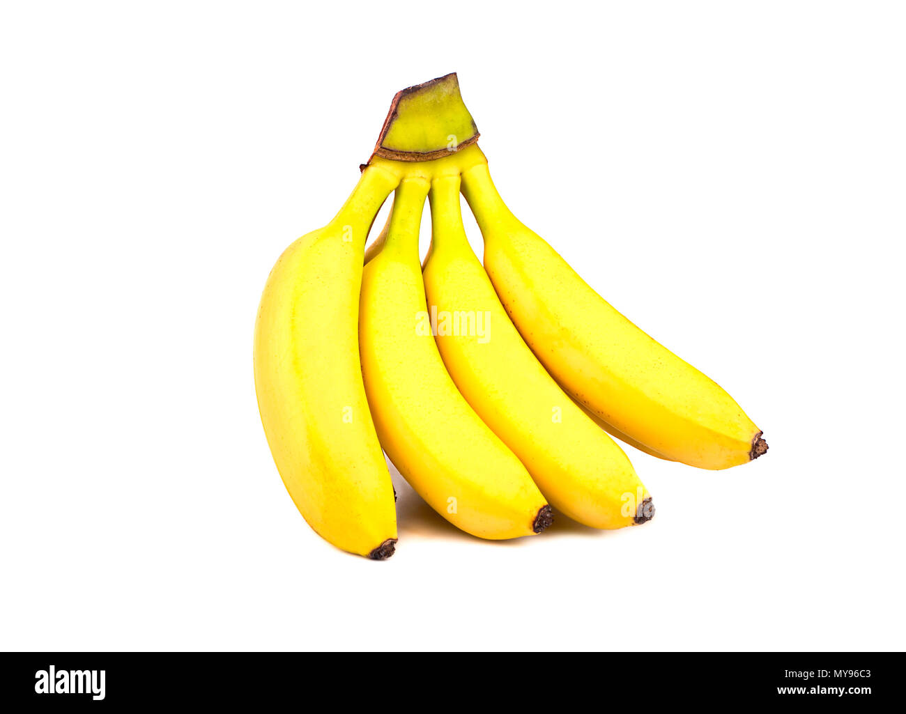 Bunch fresh bananas baby (mini) isolated on white background Stock ...