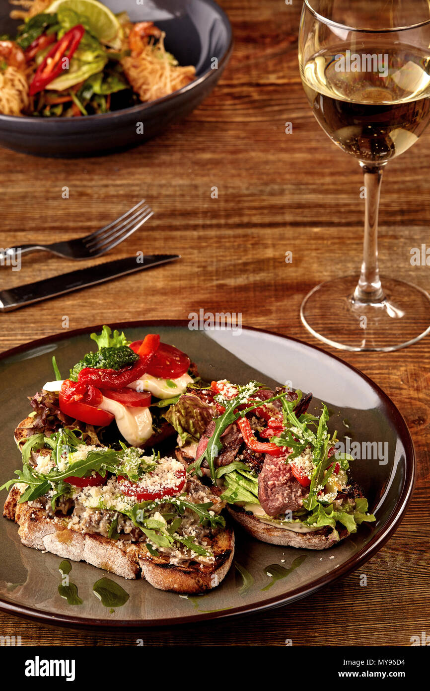 Vegetable sandwich on pate table hi-res stock photography and images ...