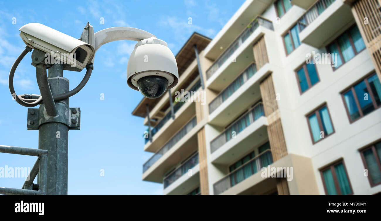 CCTV camera or surveillance operating Stock Photo - Alamy