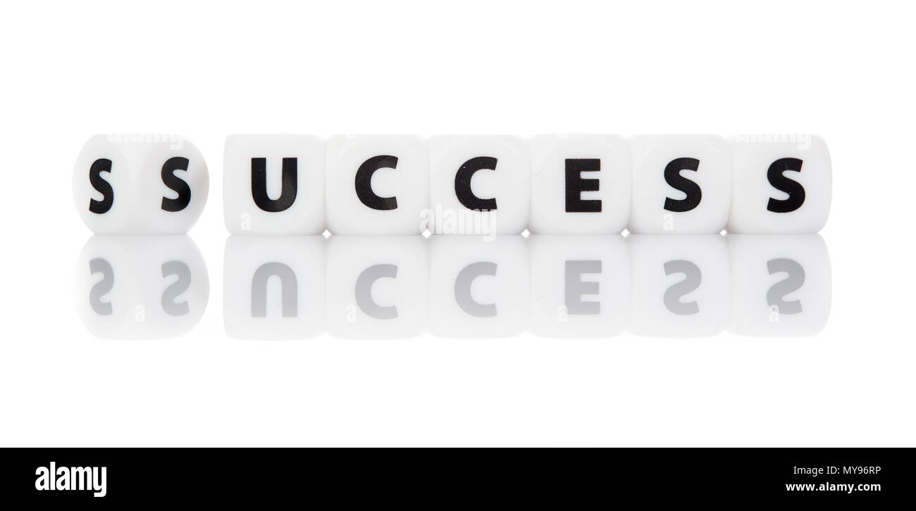 White success block letter with reflection isolate on white background ...