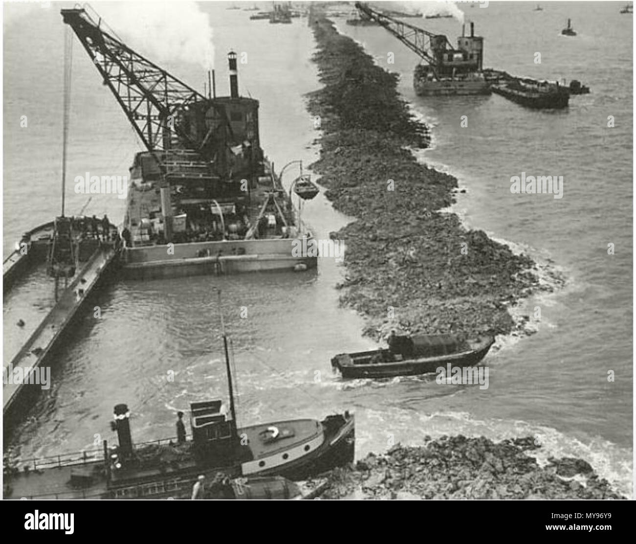 . Construcción del dique 01 (Holanda) . 1931. Unknown 25 Afsluitdijk 01 ...