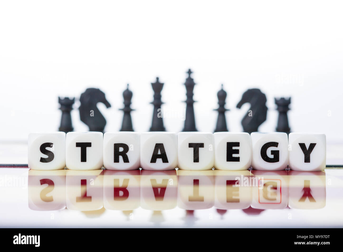 Strategy block word on chess board business concept for strategy ...