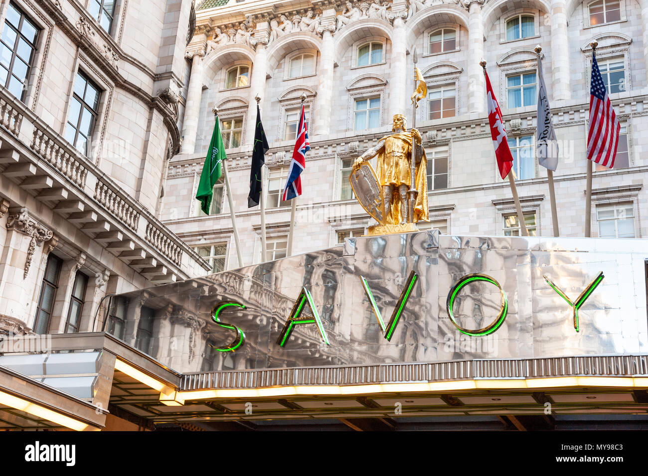 The Savoy Hotel on The Strand, London, UK Stock Photo - Alamy