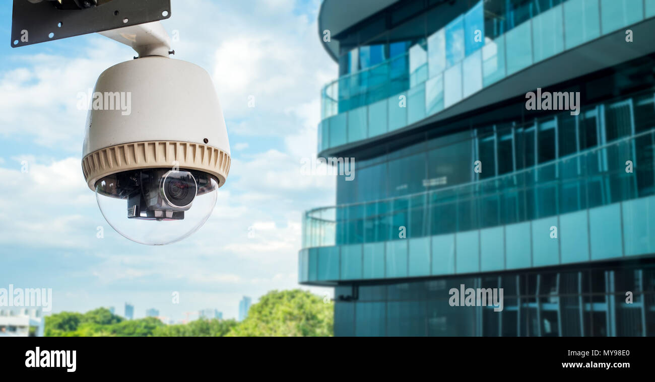 CCTV operating outside office balcony Stock Photo - Alamy