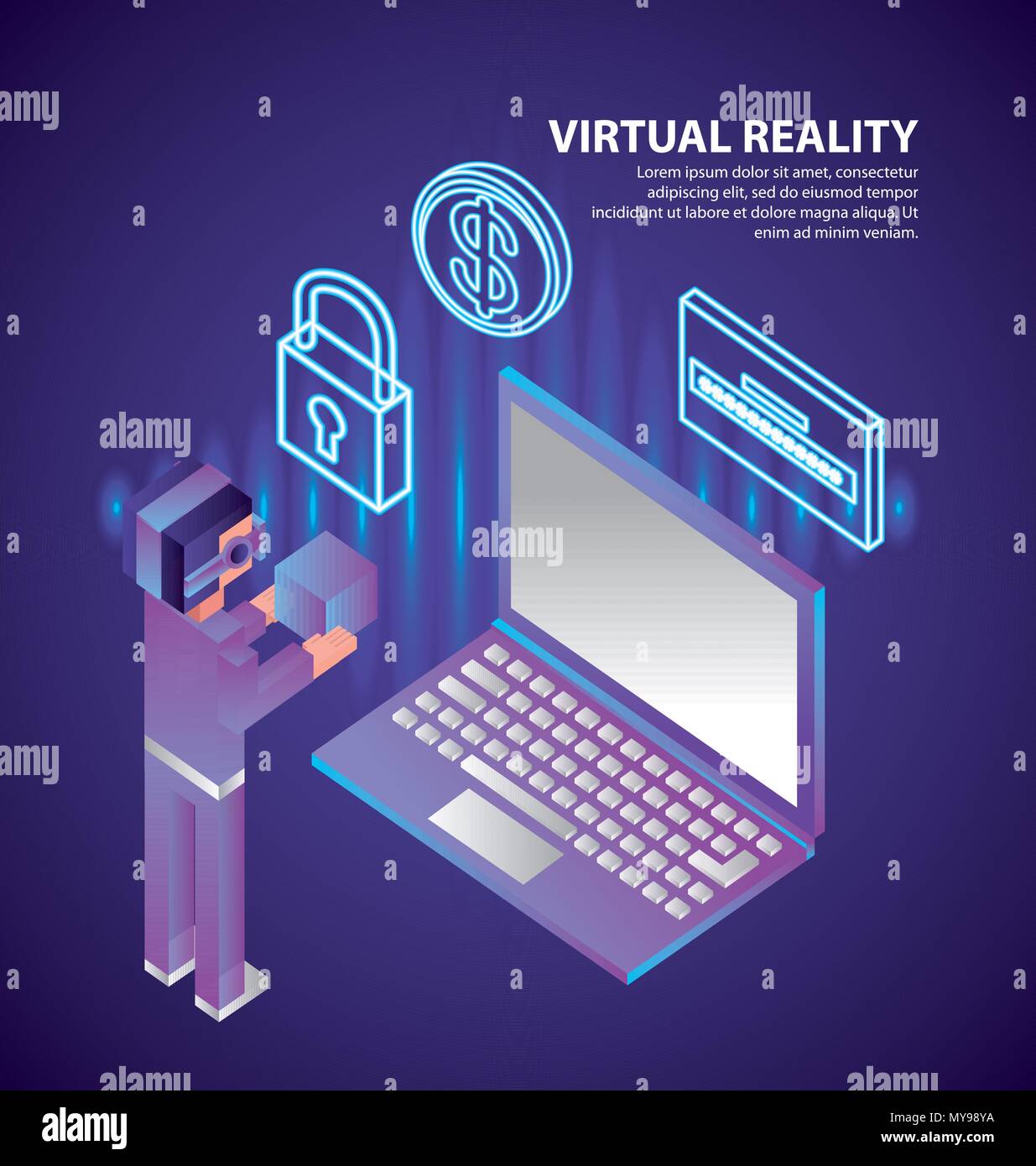 virtual reality isometric Stock Vector Image & Art - Alamy