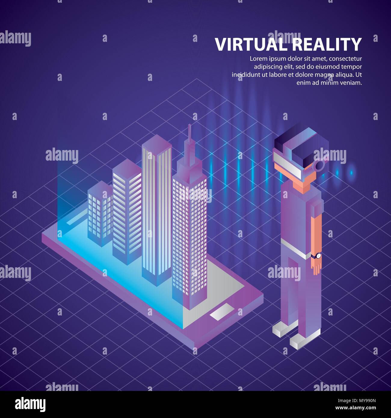 virtual reality isometric Stock Vector Image & Art - Alamy