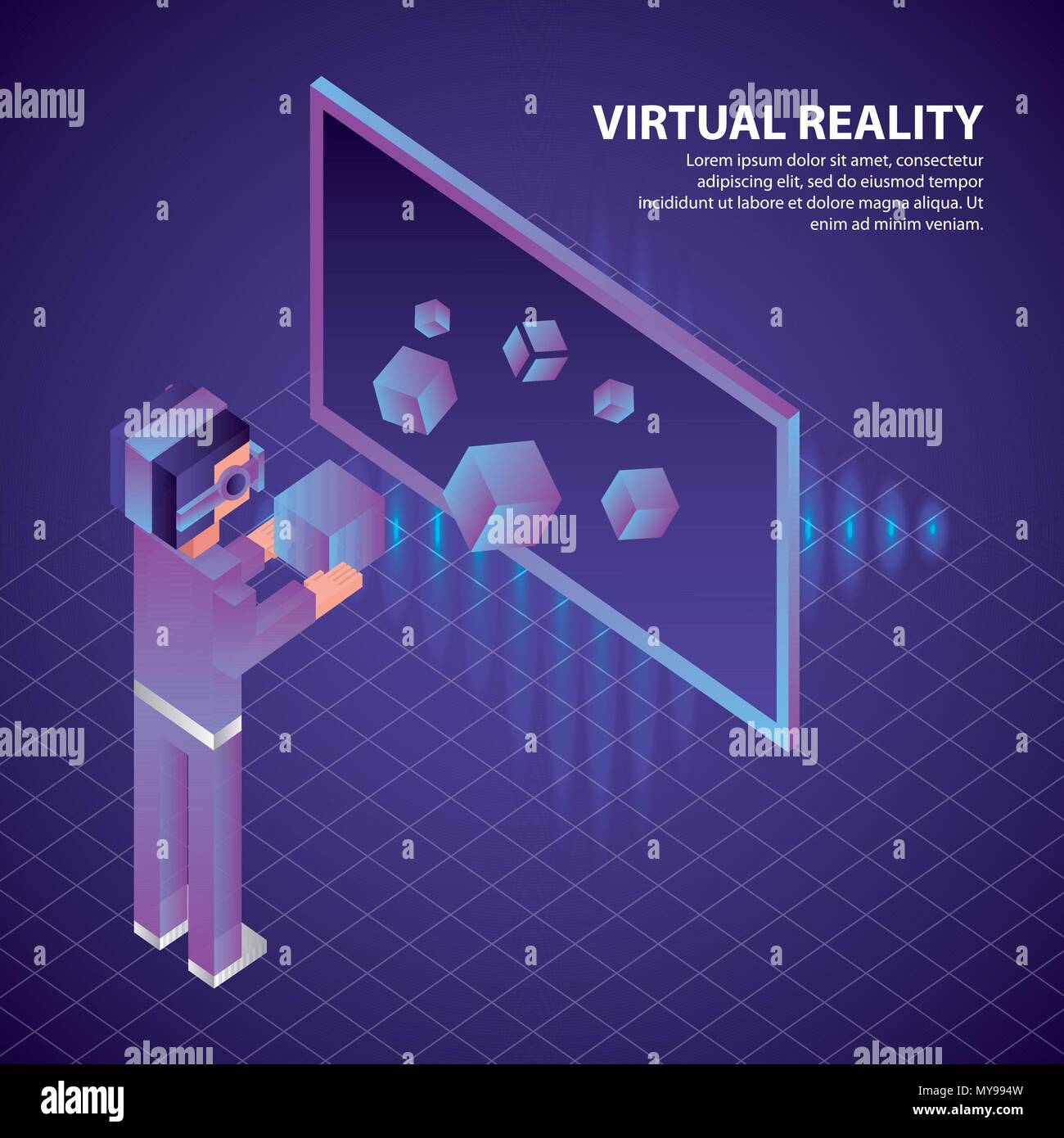 virtual reality isometric Stock Vector Image & Art - Alamy