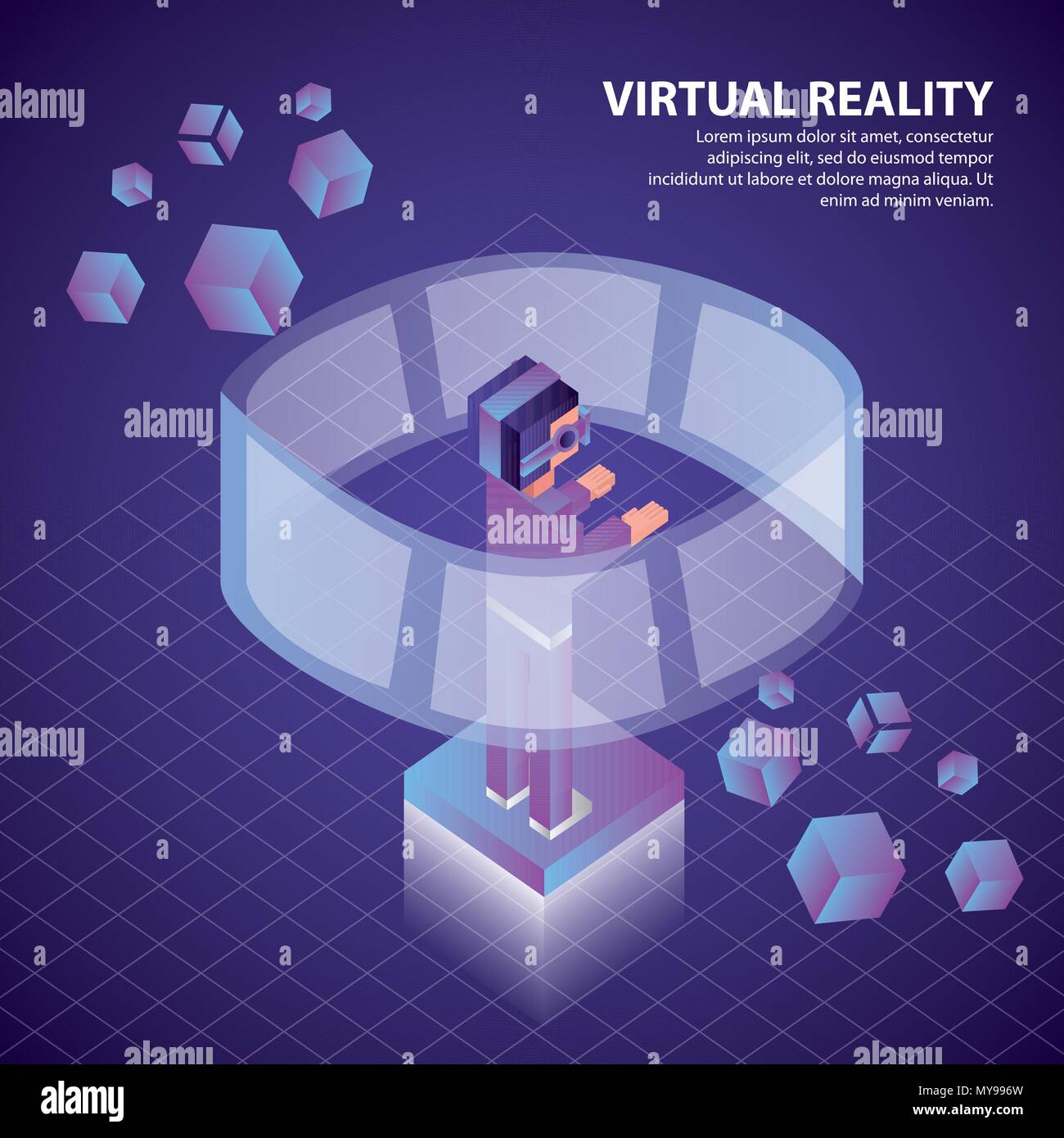 virtual reality isometric Stock Vector Image & Art - Alamy