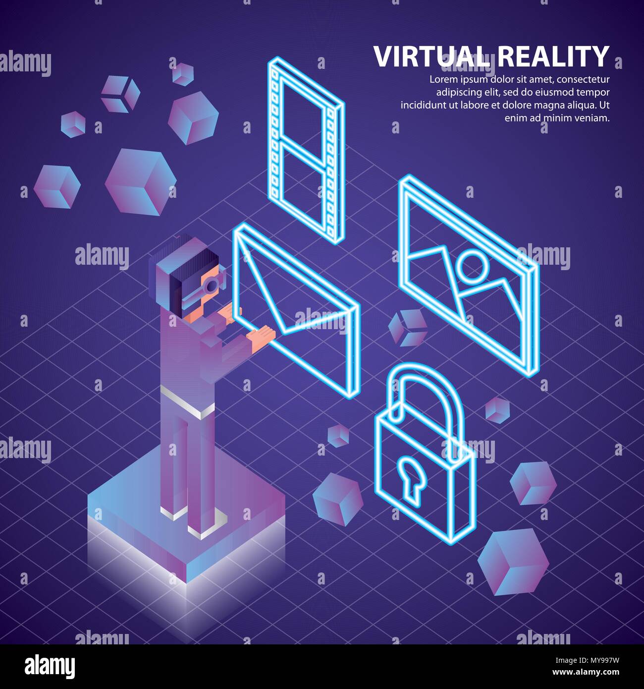virtual reality isometric Stock Vector Image & Art - Alamy